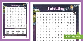 Differentiated Satellites Word Search Space Week Science