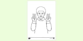 FREE! - BSL Child Crayon / Pencil Colouring Sheet