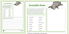 Crocodile Writing Template (Teacher-Made) - Twinkl