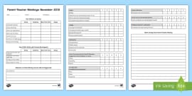 Parents' Evening Resource Pack for Teachers