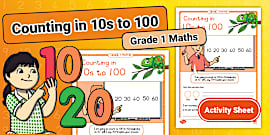 Grade 1 Maths - Worksheet: Counting in 5s (CAPS Aligned)