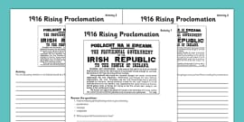 Easter Rising 1916 Map of Dublin Worksheet | Twinkl Ireland