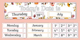 What's The Date Today? Printable Calendar Display Pack