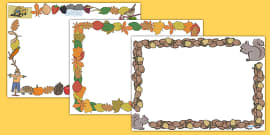 Seasons Page Borders (teacher made) - Twinkl