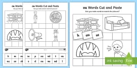 'oa' Cut and Stick Worksheet (teacher made)