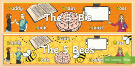 👉 5 Bees Promoting Independence Poster A3 (teacher made)