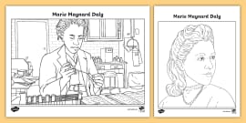 Rosalind Franklin Coloring Sheets (l'enseignant a fait)
