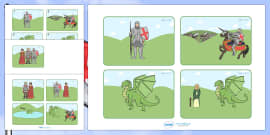 St George And The Dragon Story Sequencing (teacher made)