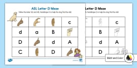 ASL Letter Maze A-Z Activity Pack (Teacher-Made) - Twinkl
