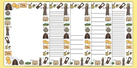 FREE! - Monster Full Page Borders - page border, border, frame, writing