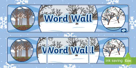 Winter Word Wall Display Banner (Teacher-Made) - Twinkl