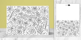 FREE! - St Davids Day Card Colouring | Colouring Sheets
