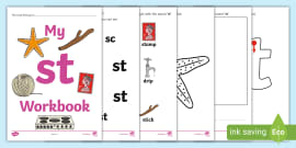 Initial 'st' Blend Flash Cards