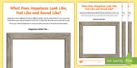 My Happiness Mood Board Worksheet (teacher made) - Twinkl