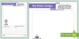 Design Your Own Robot Template | Design Resources | Twinkl