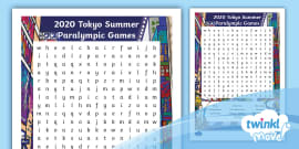 Olympics in Tokyo 2021 Word Search (teacher made)
