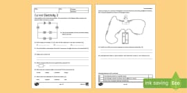 Parallel Circuits Worksheet - Science (teacher made)