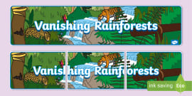 Rainforests Display Banner, Rainforest Display - Twinkl