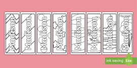 FREE! - Sienna Name Simple Colouring Bookmarks - Twinkl