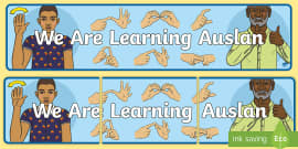 Australian Sign Language Banner (teacher made) - Twinkl