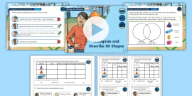 👉 Recognise and Describe 3D Shapes Differentiated Maths Activity Sheet