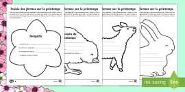 Acrostiche : le printemps - Spring Acrostic Poem - Twinkl