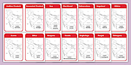 KS2 Labelled Political Map of India