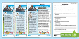 LKS2 Nelson Mandela Differentiated Reading Comprehension Activity