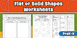 2D and 3D Shape Sorting Worksheet