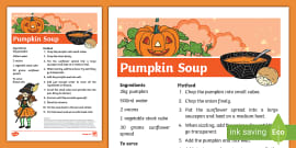 Pumpkin Soup Recipe PowerPoint - Pumpkin Soup Recipe Sheets