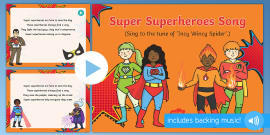 Superheroes Number Rhyme PowerPoint - superheroes, number, rhyme