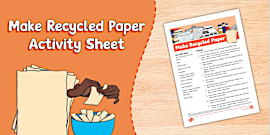 How to Make Recycled Paper Cut and Stick Sequencing Activity