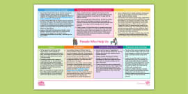 Kindergarten People Who Help Us Activity Planning and Continuous Provision