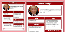 Who is Donald Trump? - Donald Trump Information - Twinkl