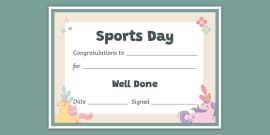 Sports Day Certificate Templates | KS1 Resources - Twinkl