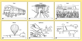 FREE! - FREE! - Modern Train Colouring Sheet (Teacher-Made)