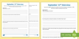 FREE! - Remembering September 11th Interview Activity