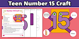 Teen Number Craft Pack for Kindergarten | Twinkl USA