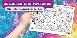 Ficha de actividad: Colorear con patrones - Día de la Paz
