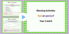 Year 6 Morning Activities (teacher made)