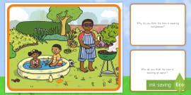 'Wh-' Questions Worksheets - Picture Scenes