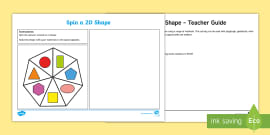 Whoops! 2D Shapes Board Game (teacher made)