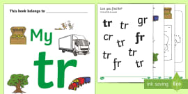 Which Sound? 'tr' and 'dr' Worksheet