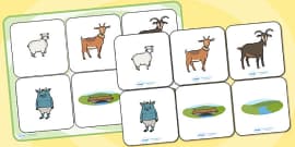 The Three Billy Goats Gruff Playdough Mats - billy goats gruff