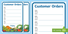 Restaurant Flashcards | Role Play | Twinkl Learning Resource
