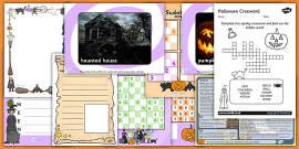 Halloween PDF Printables Resource Pack (teacher made)