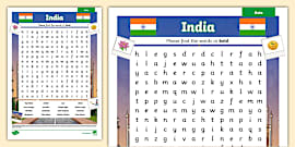 KS1 India Word Search (teacher made) - Twinkl