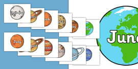 Space Themed Months of the Year Posters