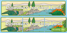 Dinosaur Races Display Banner - Dinosaur Themed Classroom Display Banner