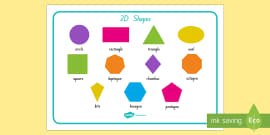 2D Shapes Word Mat